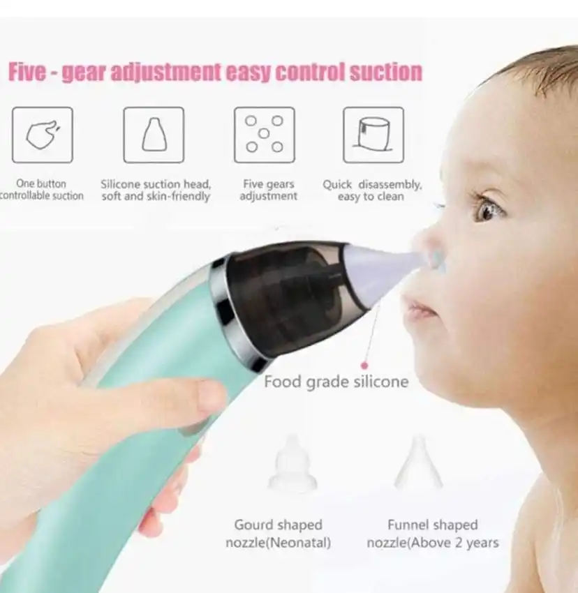 Baby Nasal Aspirator Automatic Nasal Sucker Electric Baby Nose Cleaner ...